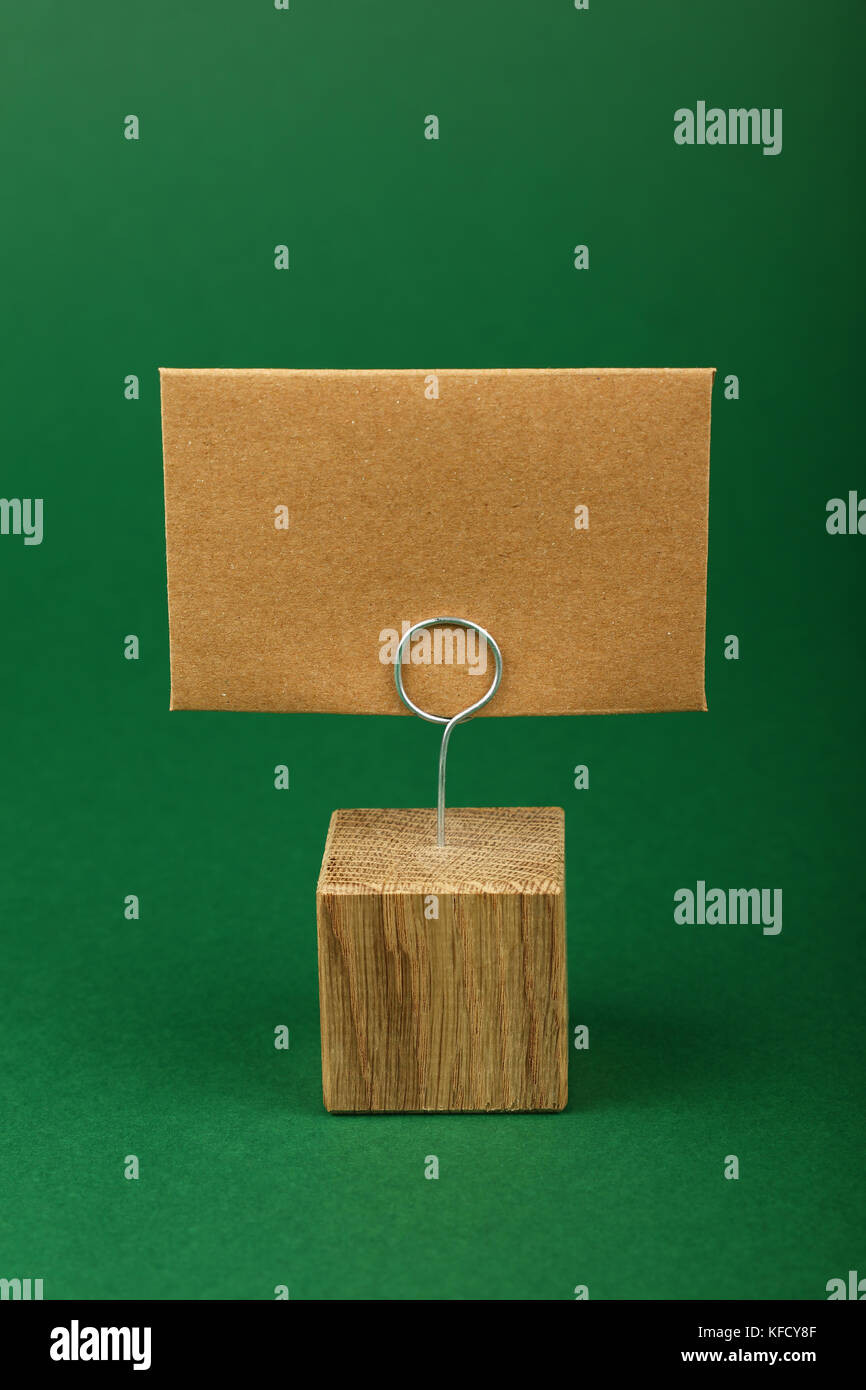 Blank brown kraft cardboard paper parchment sign with copy space on ...