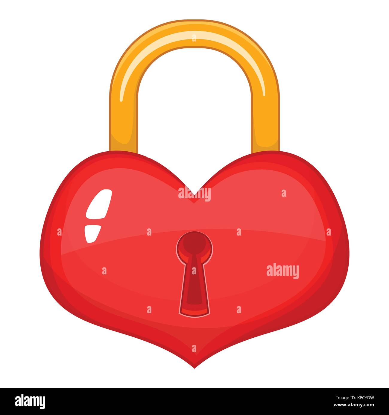 Padlock key shaped heart Stock Vector Images - Alamy