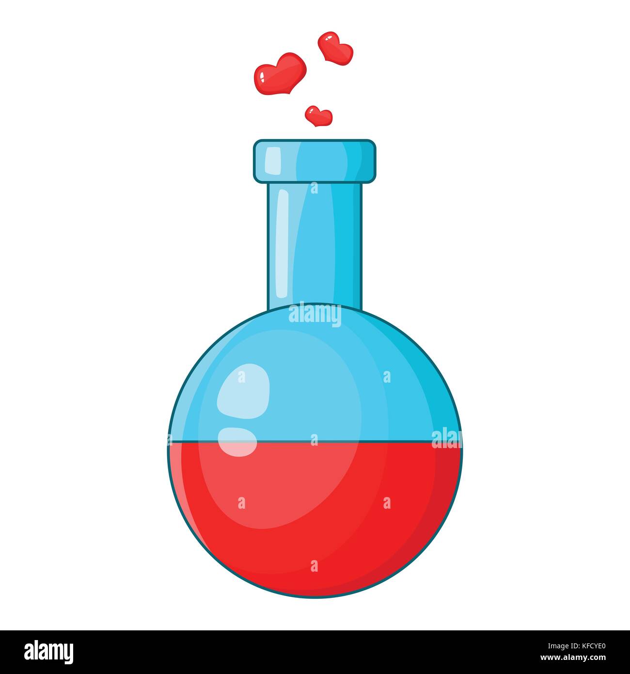 Flask with love fluid icon, cartoon style Stock Vector Image & Art - Alamy