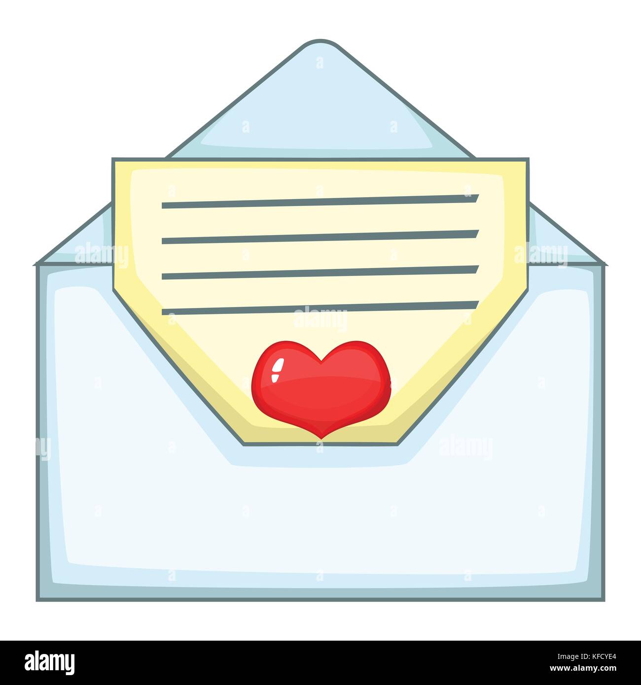 Love letter icon, cartoon style Stock Vector Image & Art - Alamy