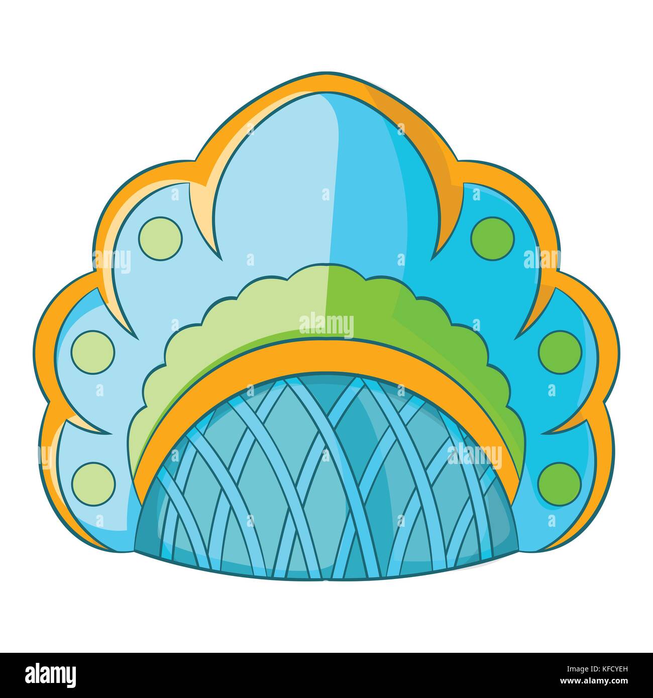 Traditional Russian headdress icon, cartoon style Stock Vector Image ...
