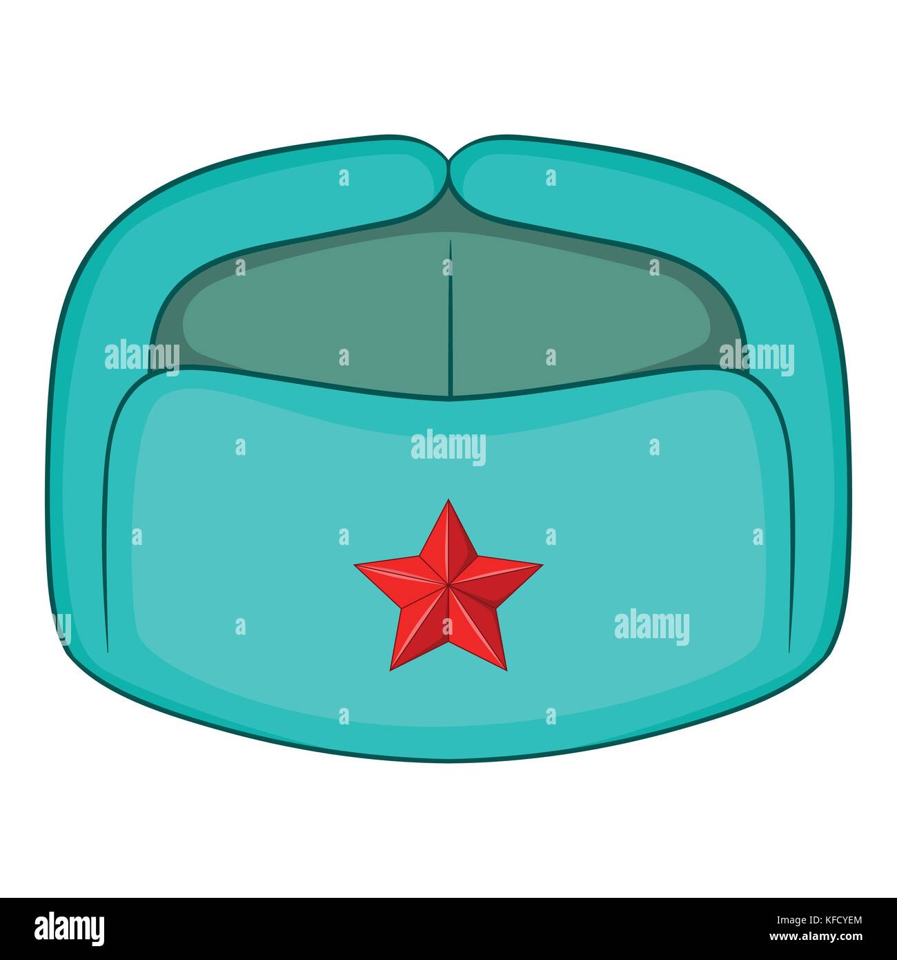 Earflaps Russian hat icon, cartoon style Stock Vector Image & Art - Alamy