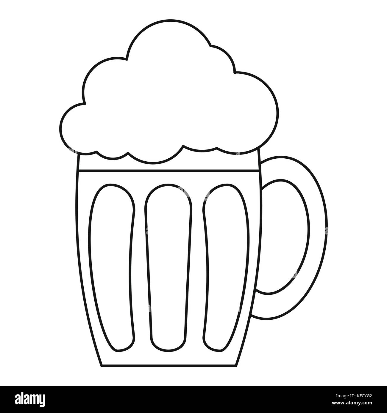 Beer icon, outline style Stock Vector Image & Art - Alamy