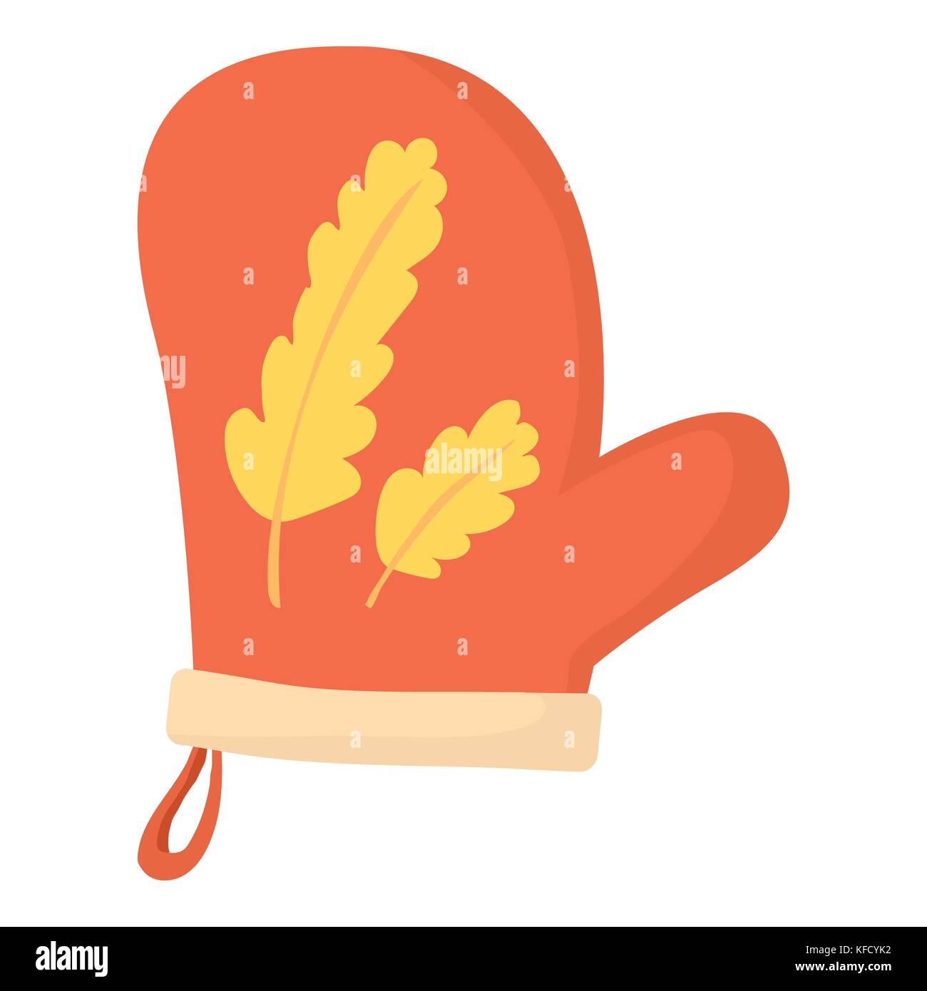 Yellow winter mitten Stock Vector Images - Alamy