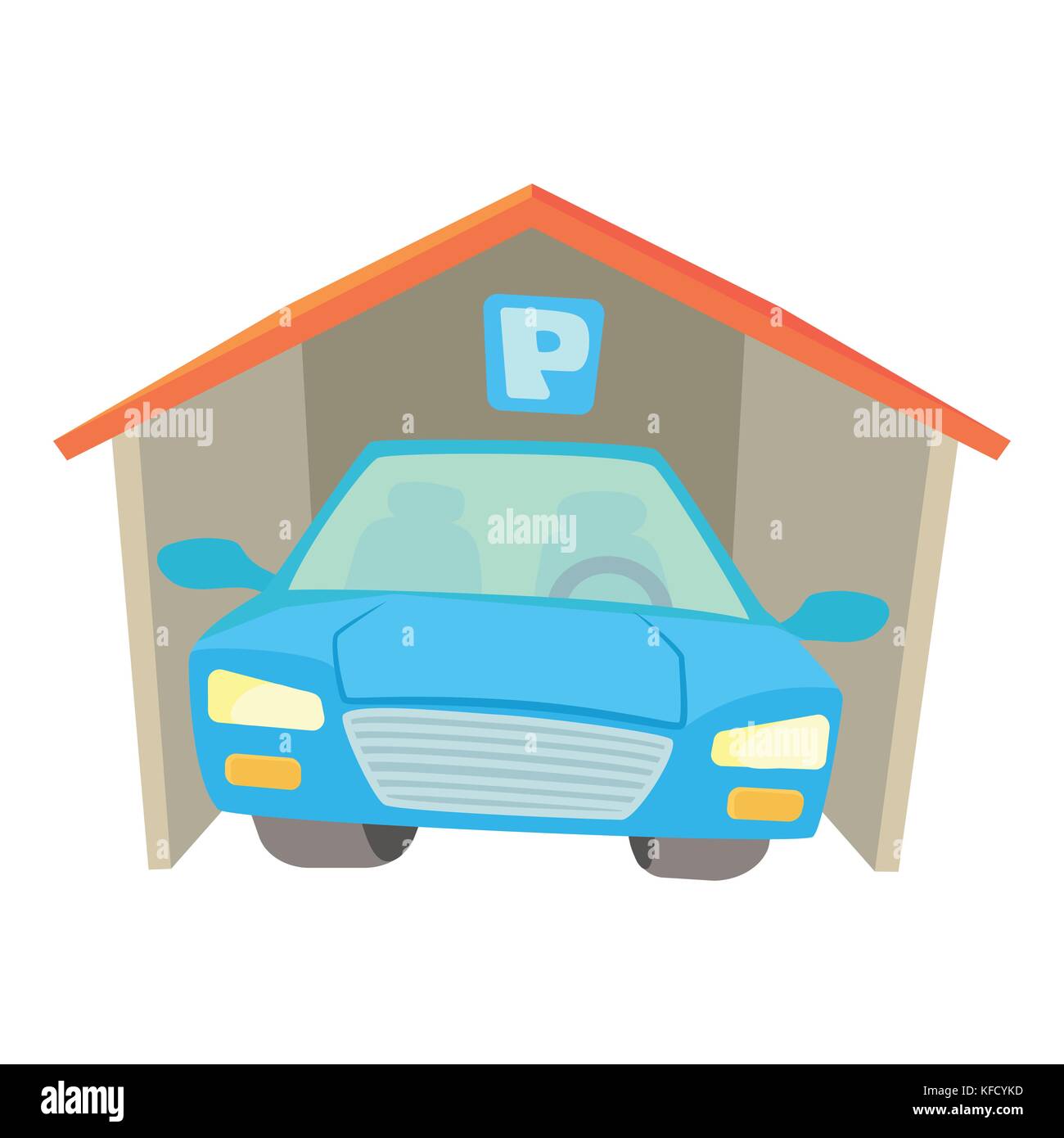 Garage icon, cartoon style Stock Vector Image & Art - Alamy