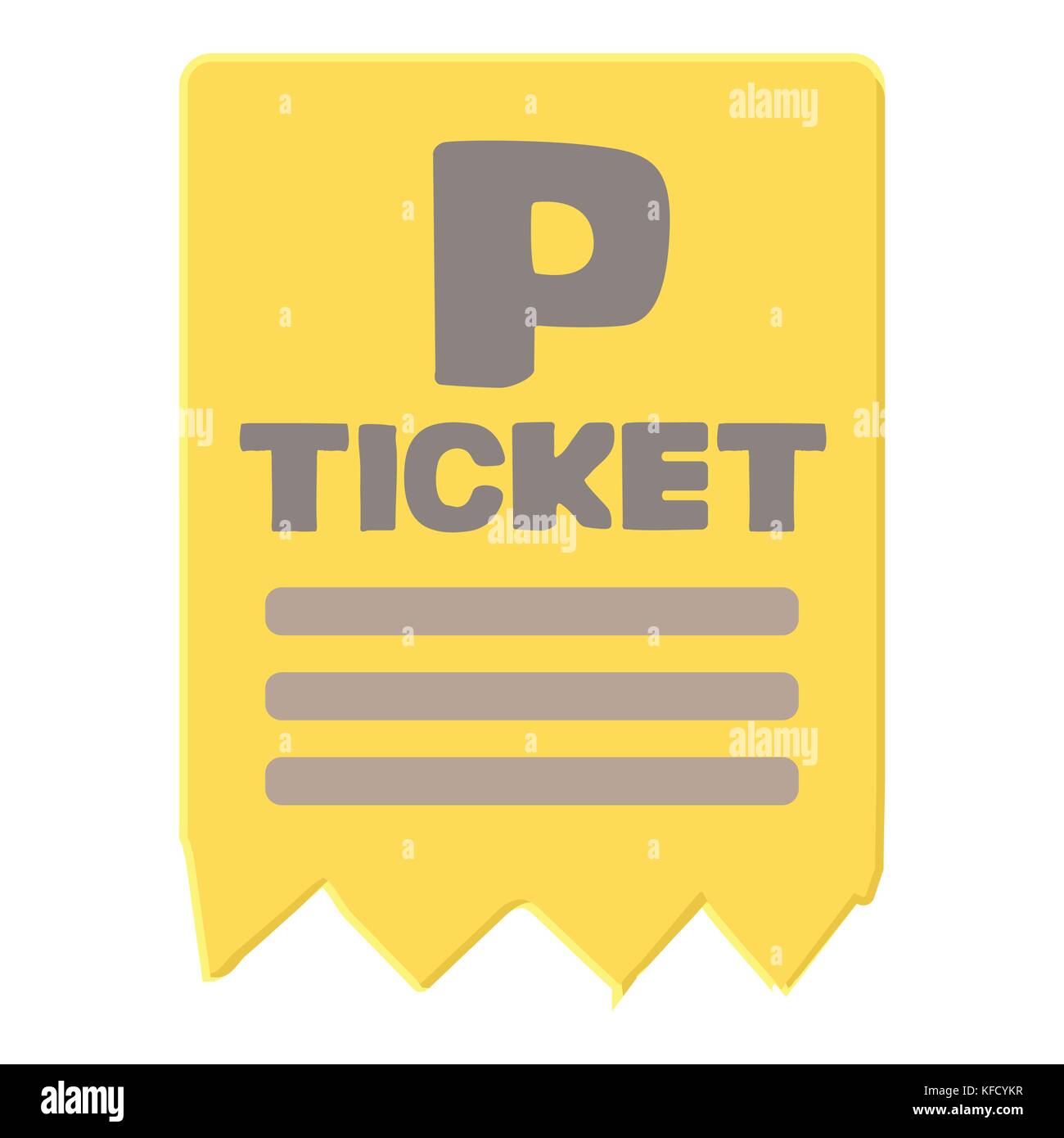Parking ticket icon, cartoon style Stock Vector Image & Art - Alamy