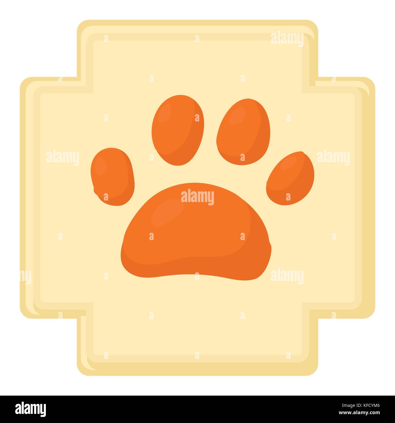Dog paw icon, cartoon style Stock Vector Image & Art - Alamy