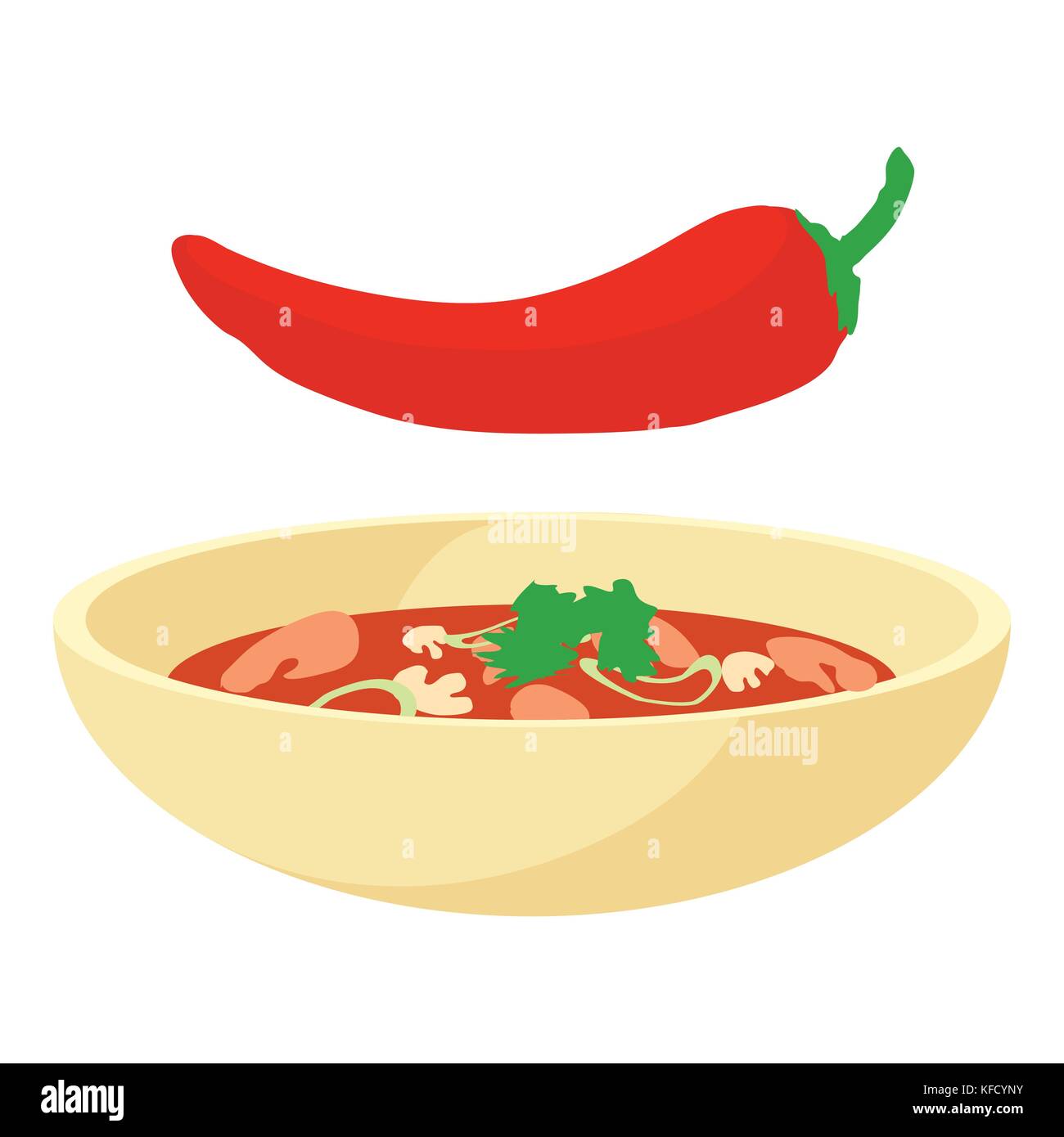 Chilli icon, cartoon style Stock Vector Image & Art - Alamy
