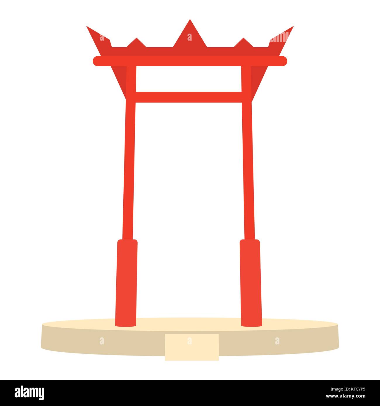 Red gate icon, cartoon style Stock Vector Image & Art - Alamy