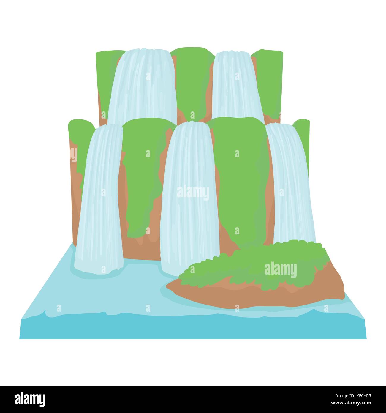 Waterfall icon, cartoon style Stock Vector Image & Art - Alamy