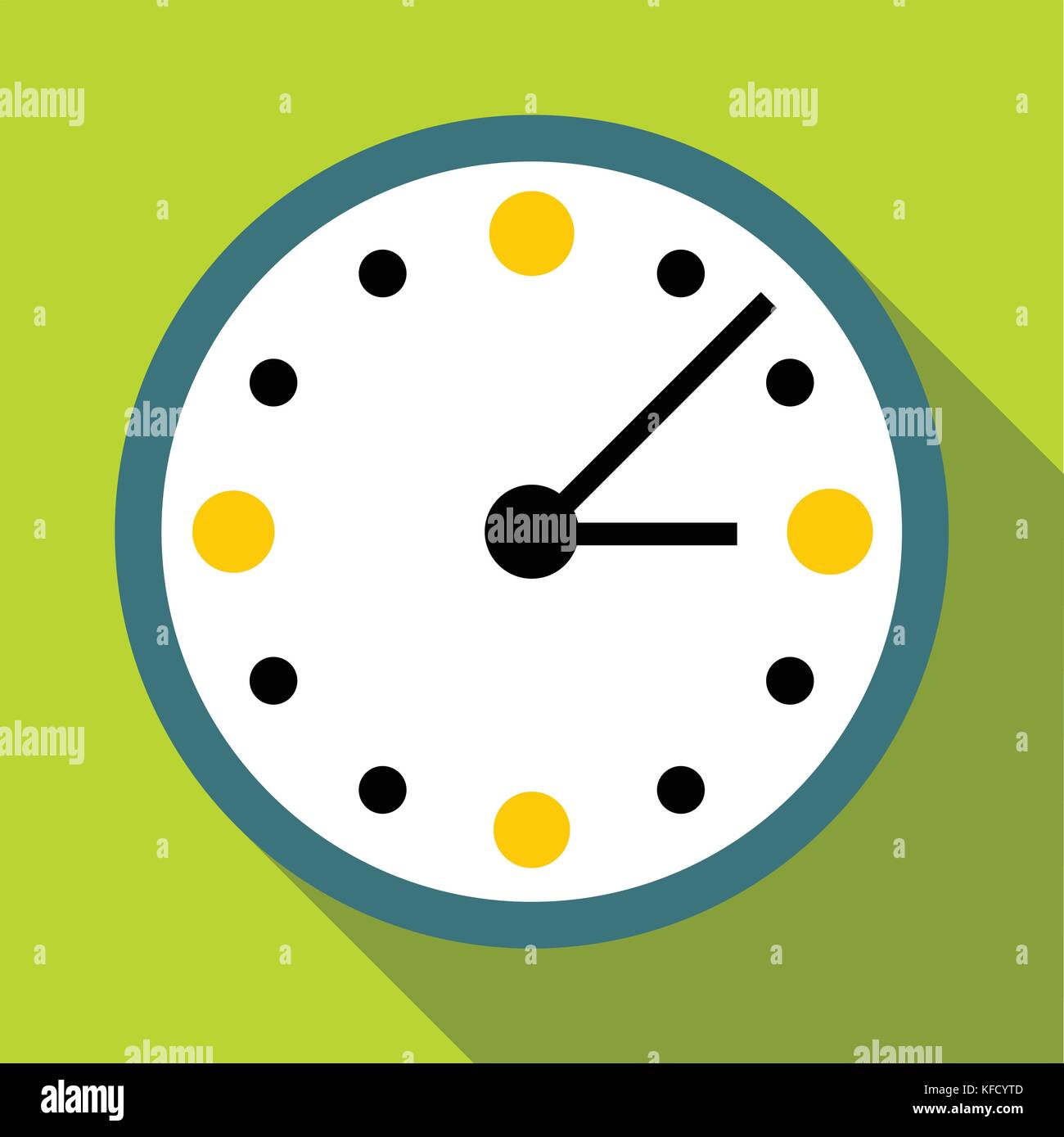 Big wall clock icon, flat style Stock Vector Image & Art - Alamy