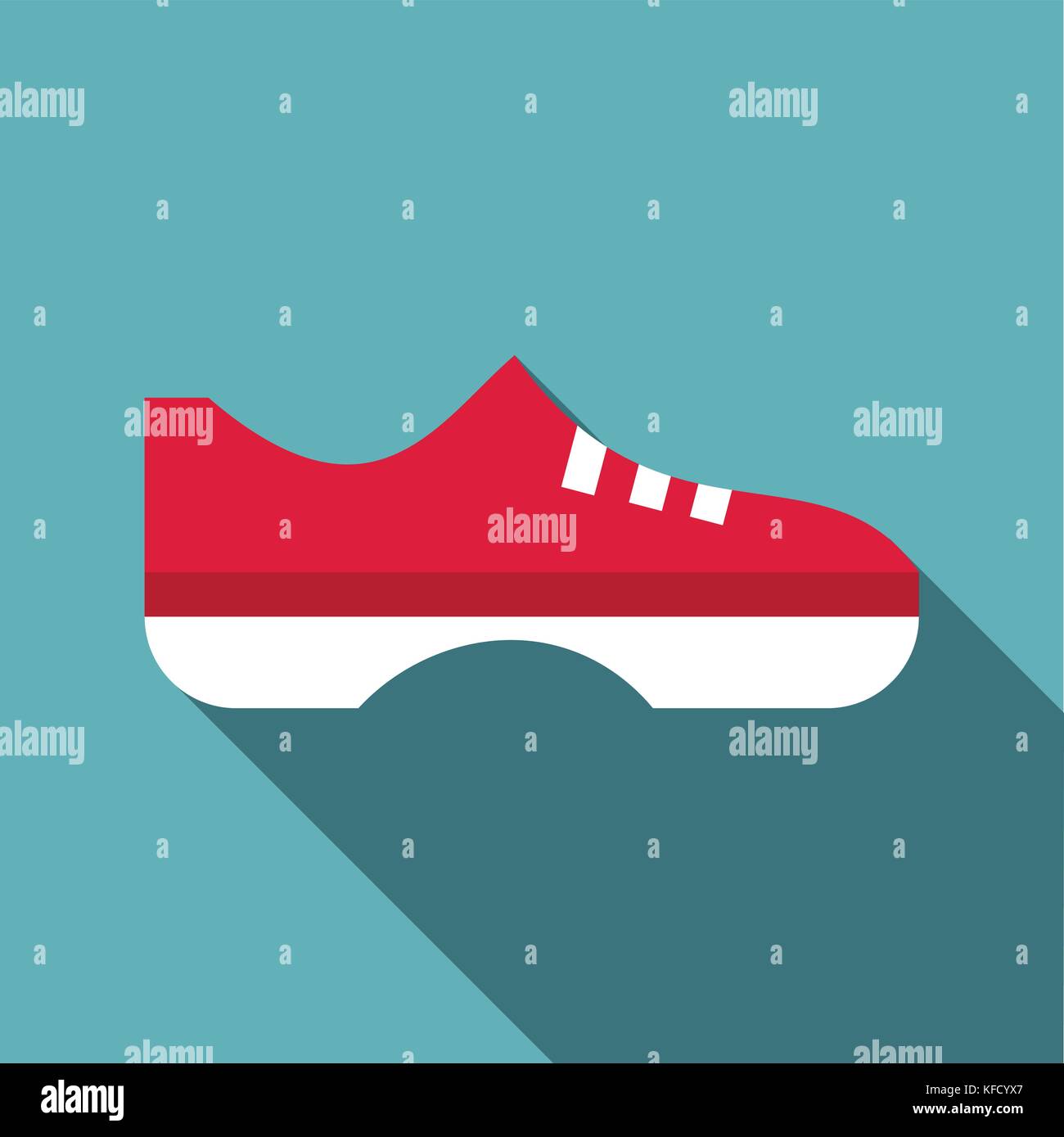 Red boot icon, flat style Stock Vector Image & Art - Alamy