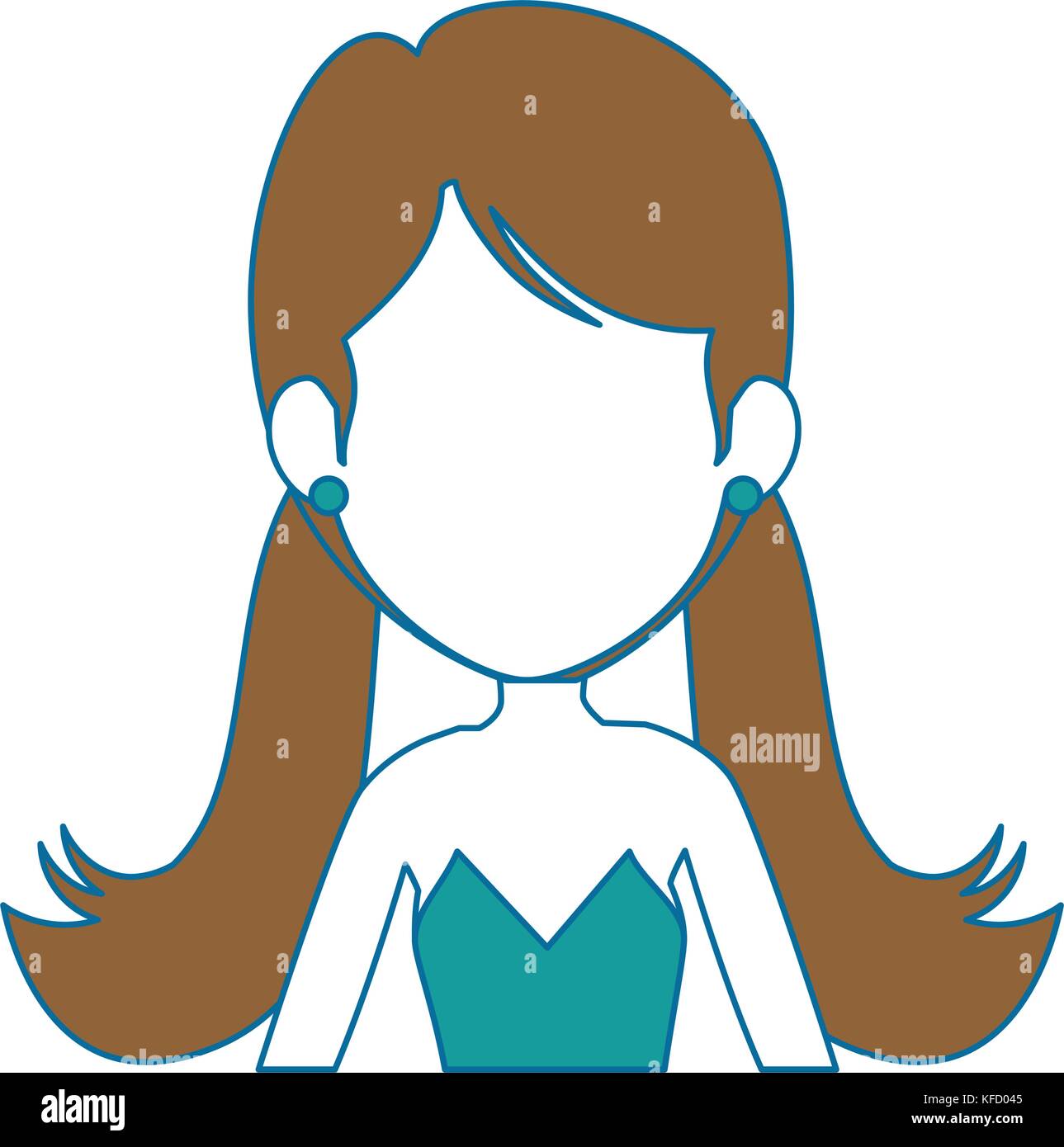 beautiful woman avatar character vector illustration design Stock ...