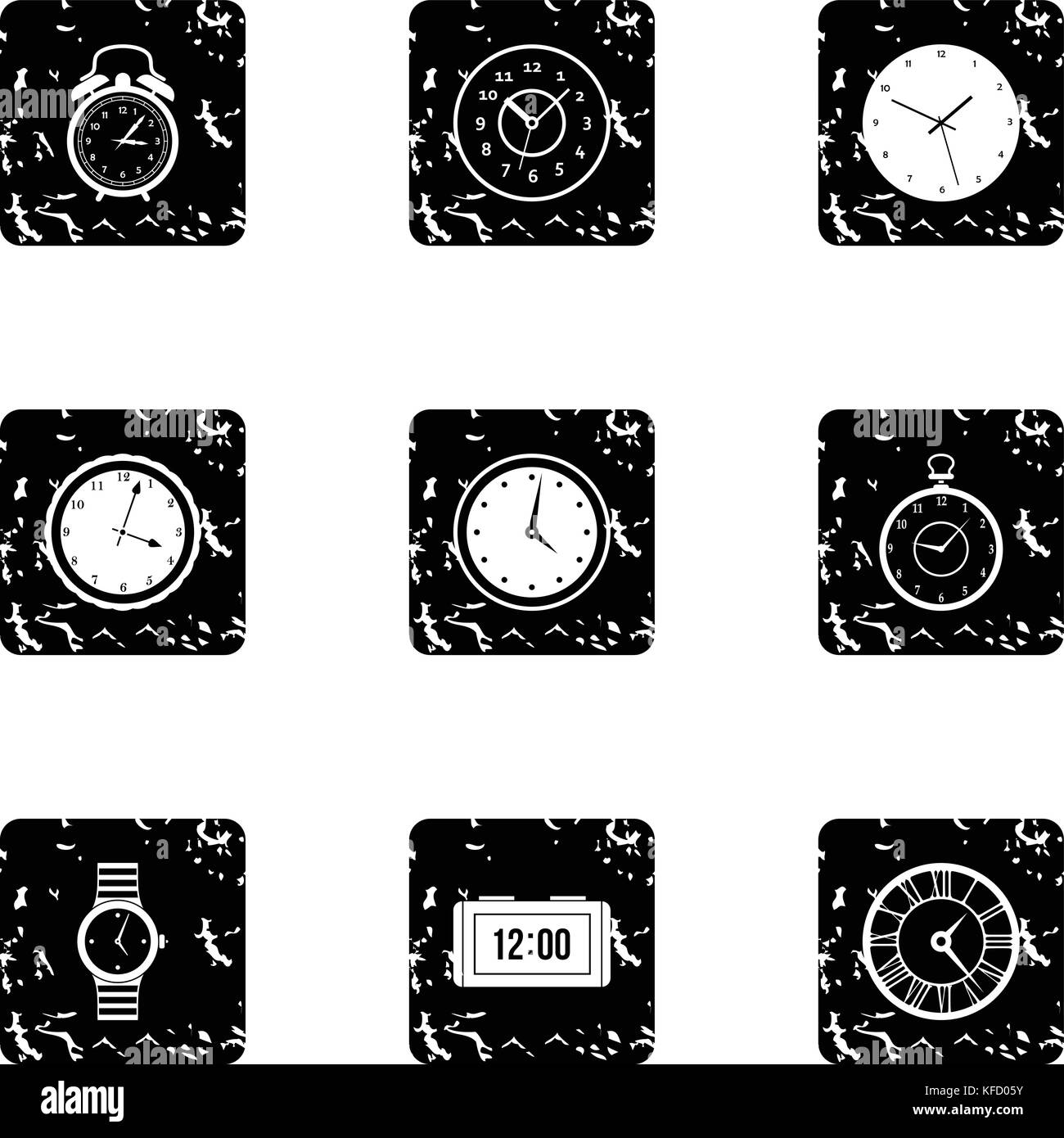 Old analog wall clock roman Stock Vector Images - Alamy