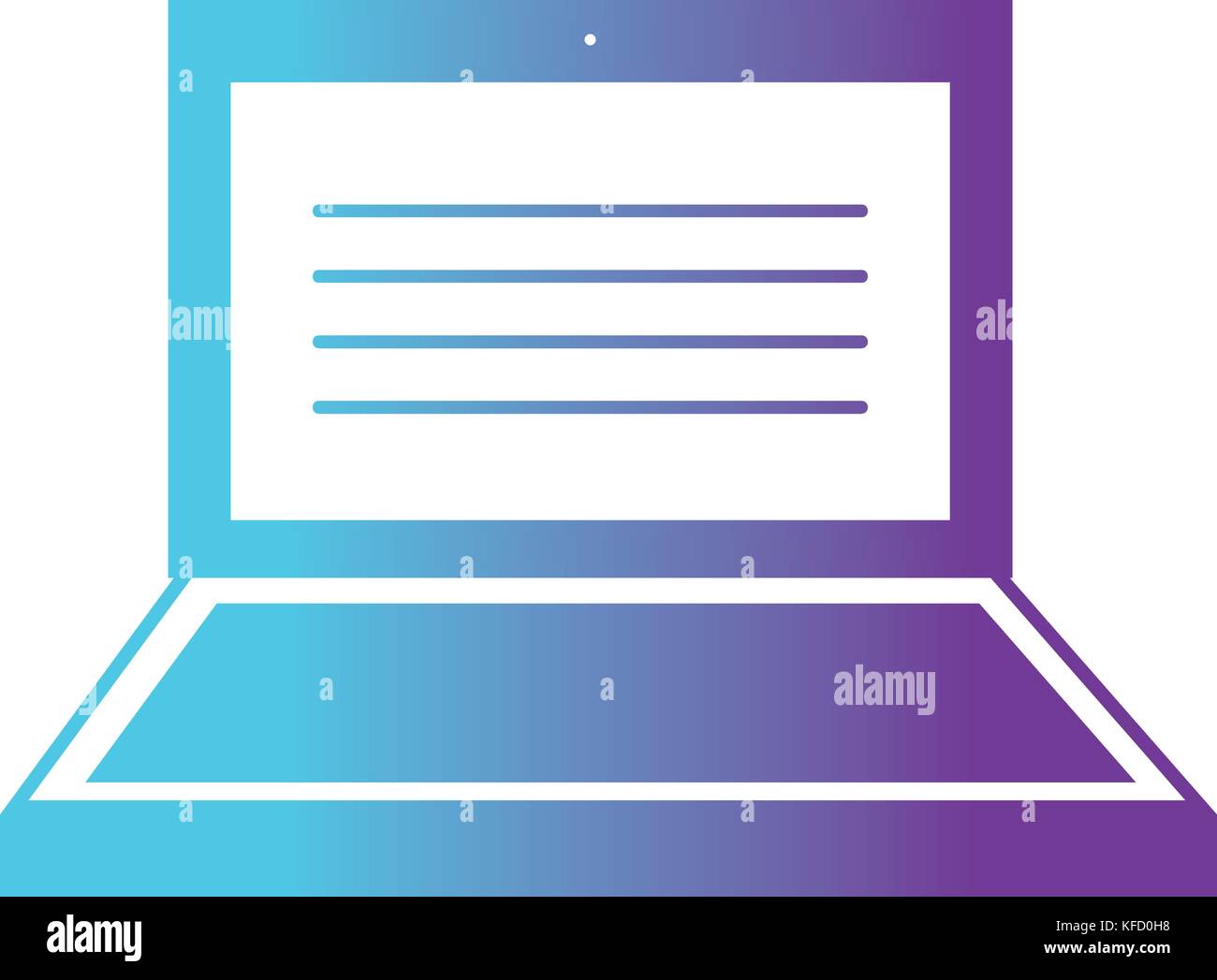 line laptop electronic technology with screen design Stock Vector Image ...