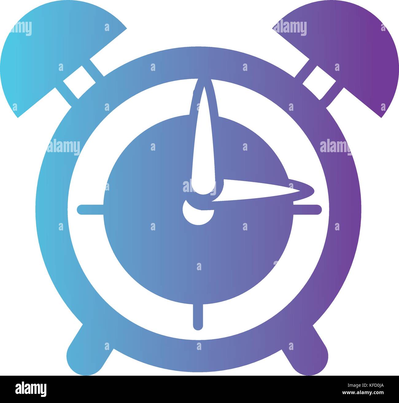 line round clock alarm object design Stock Vector Image & Art - Alamy