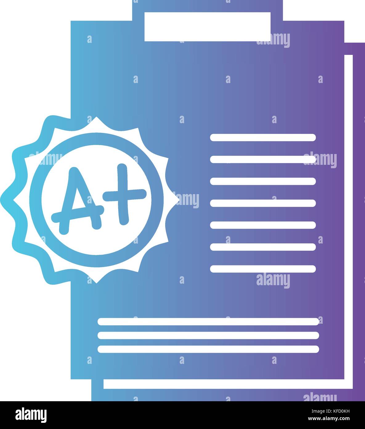 line school report education with A plus result Stock Vector Image ...