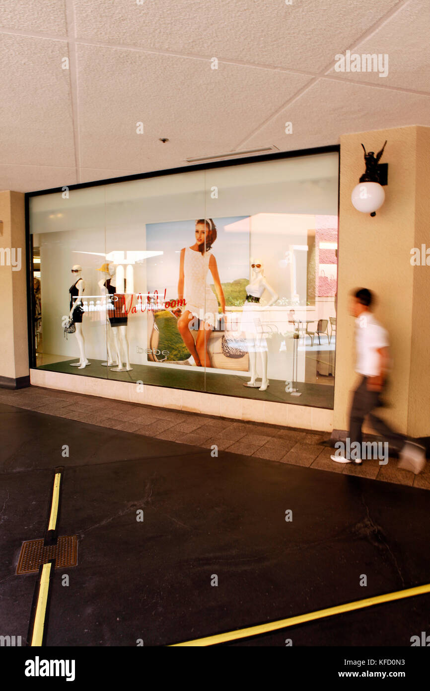 USA, California, San Diego, a window display inside the Westfield ...
