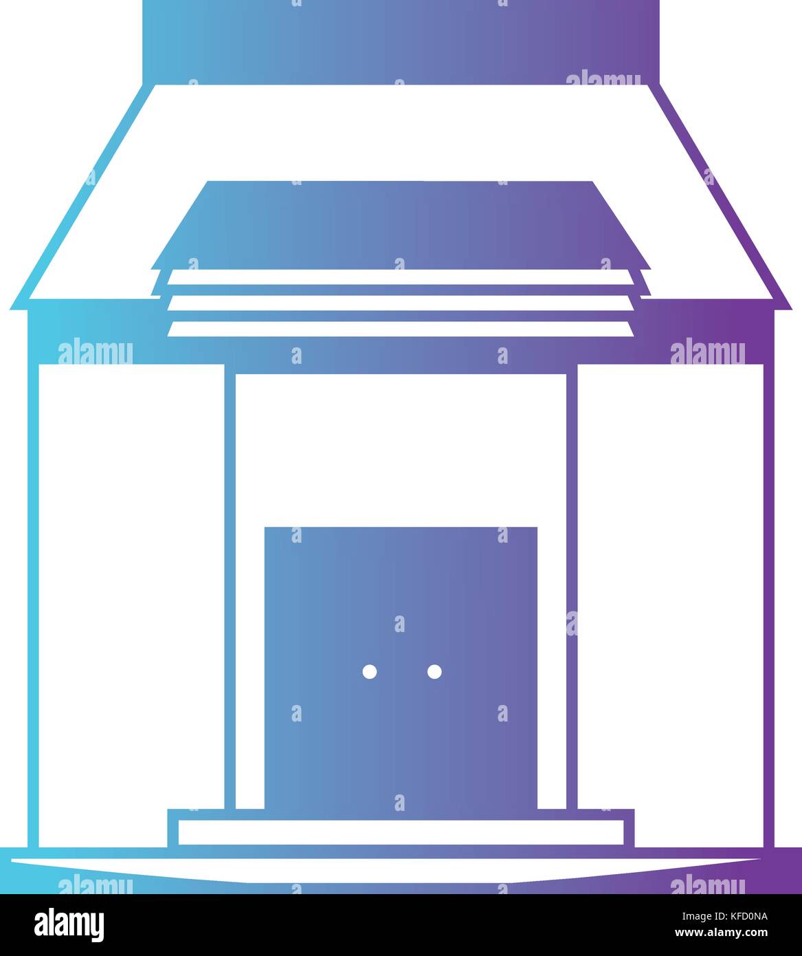 line school education with roof and doors design Stock Vector Image ...