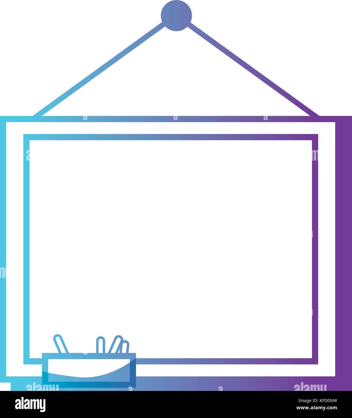 line school blackboard with wood frame design Stock Vector Image & Art ...