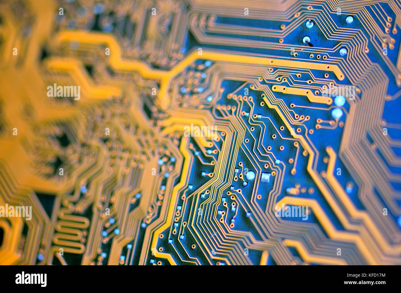 Computer hardware. Closeup electronic circuit board background ...