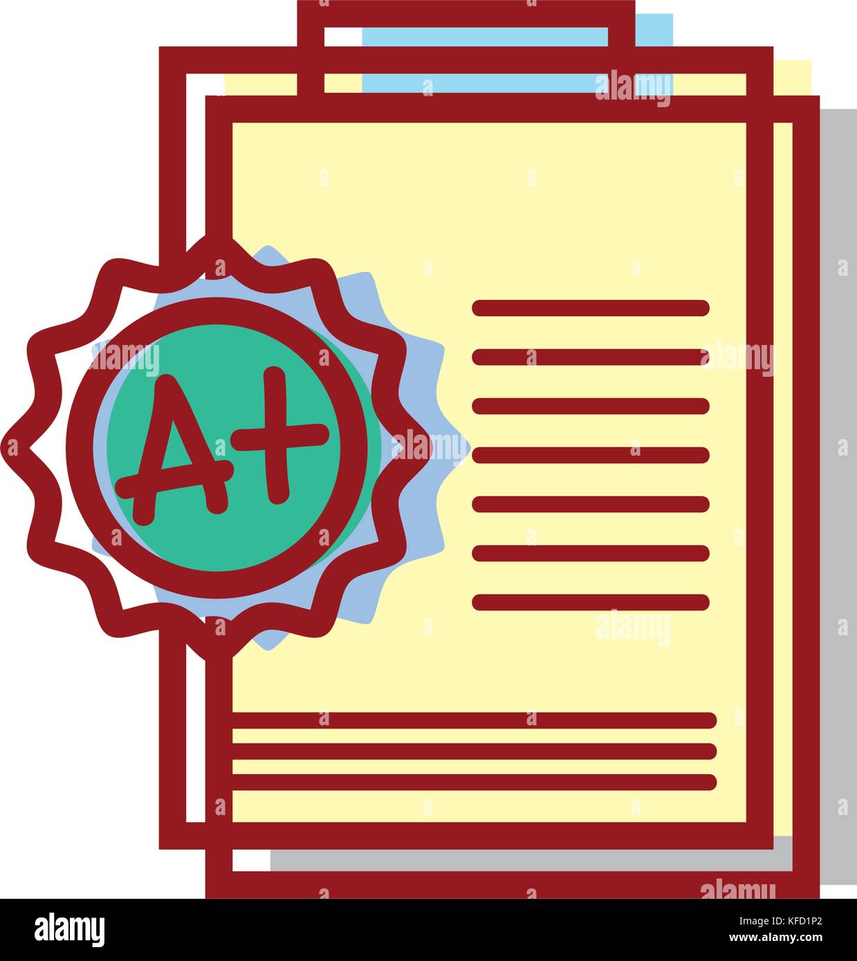 school report education with A plus result Stock Vector Image & Art - Alamy