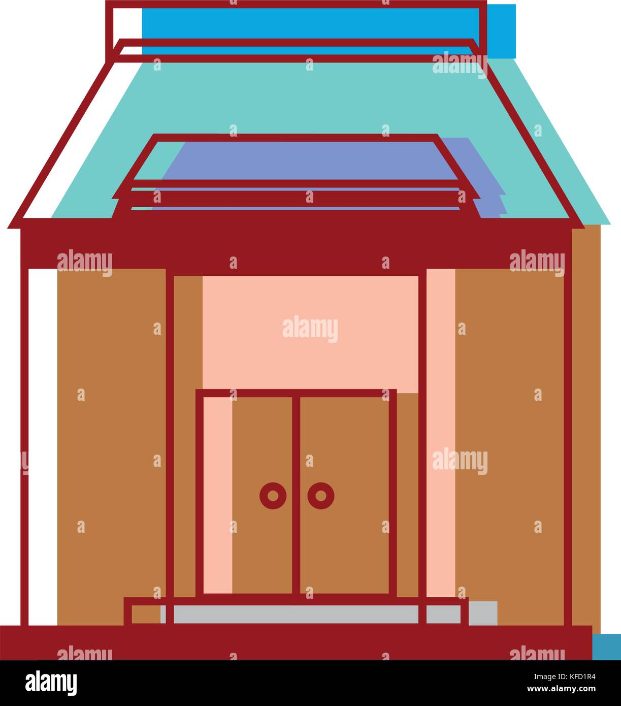 School roof Stock Vector Images - Alamy