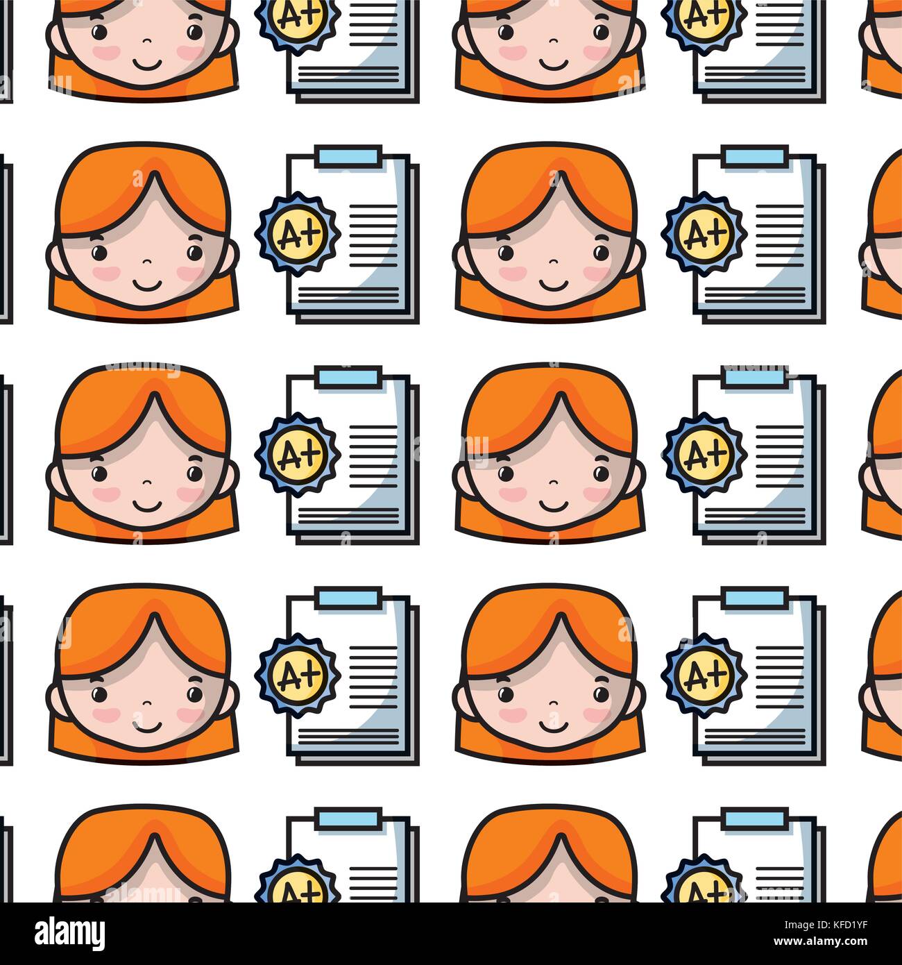 school education report with woman studen background Stock Vector Image ...