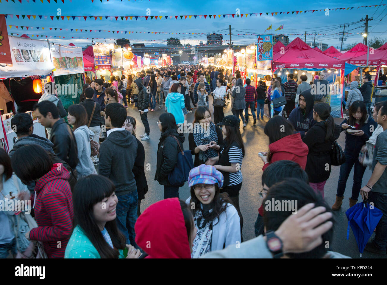 CANADA, Vancouver, British Columbia, view of the Asian Night Market at ...