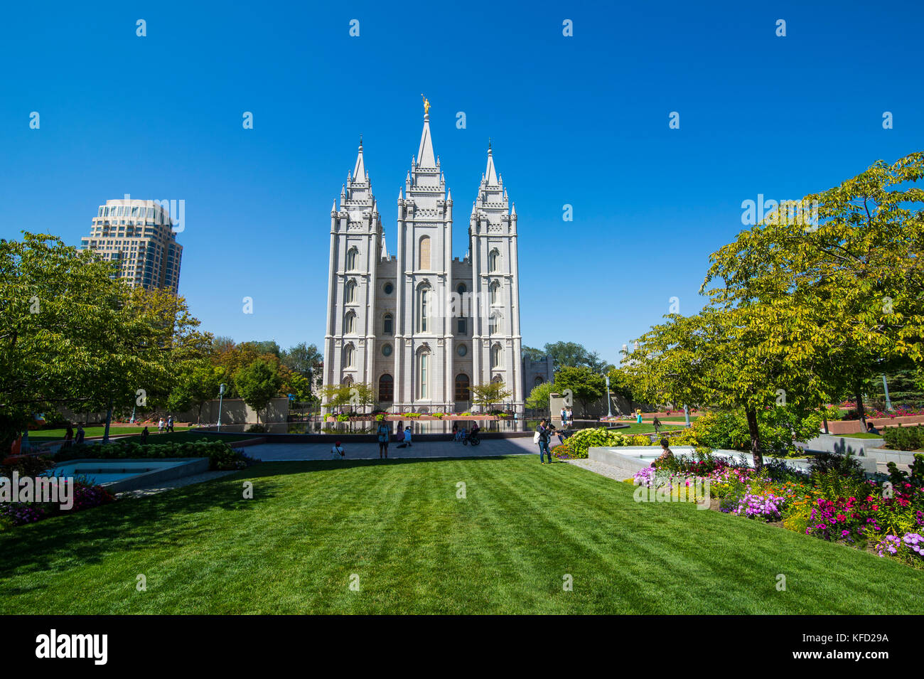 Mormon salt lake temple in Salt Lake City, Utah, USA Stock Photo - Alamy
