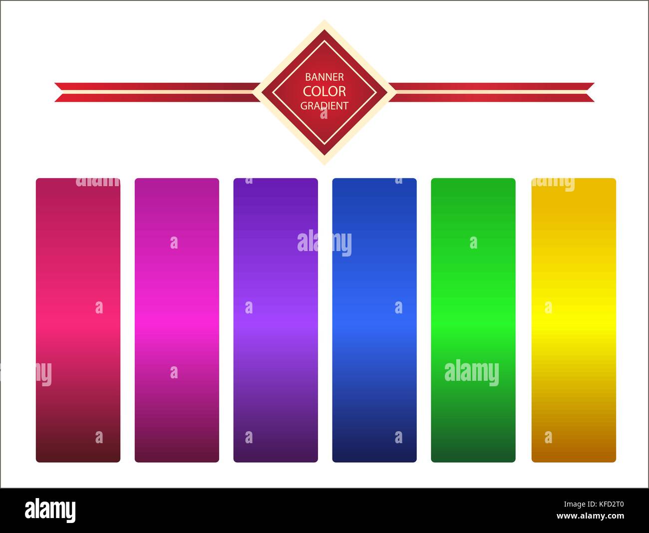 Ttemplate color gradient. Shine satin ribbon Stock Vector Image & Art ...