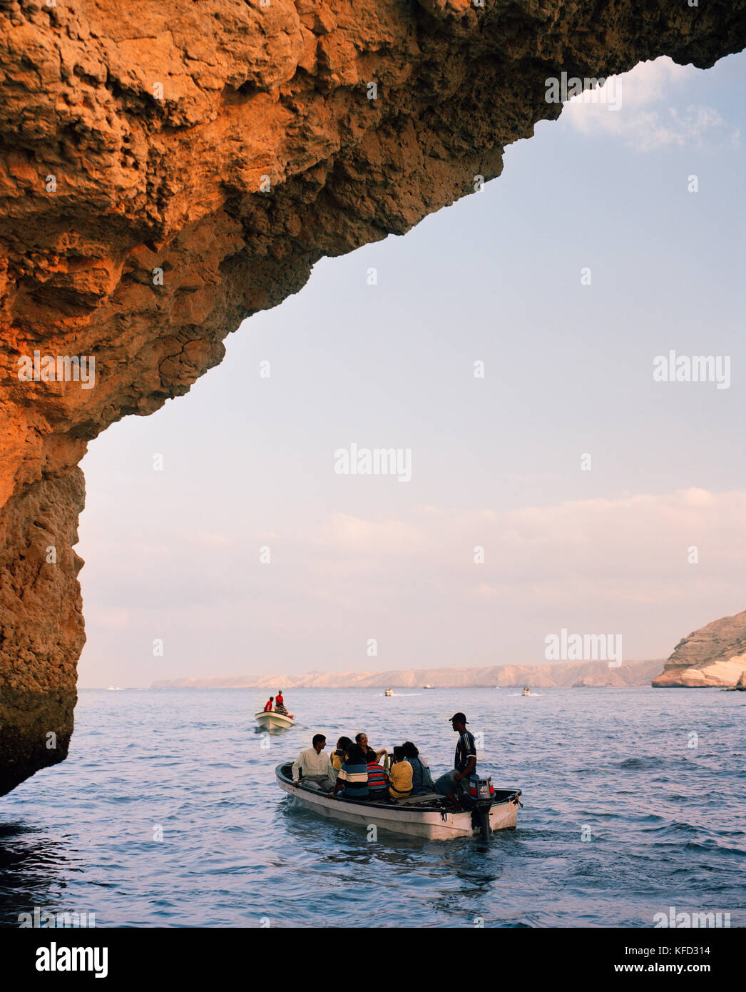 OMAN, Muscat, people traveling on boats in Gulf of Oman Stock Photo - Alamy