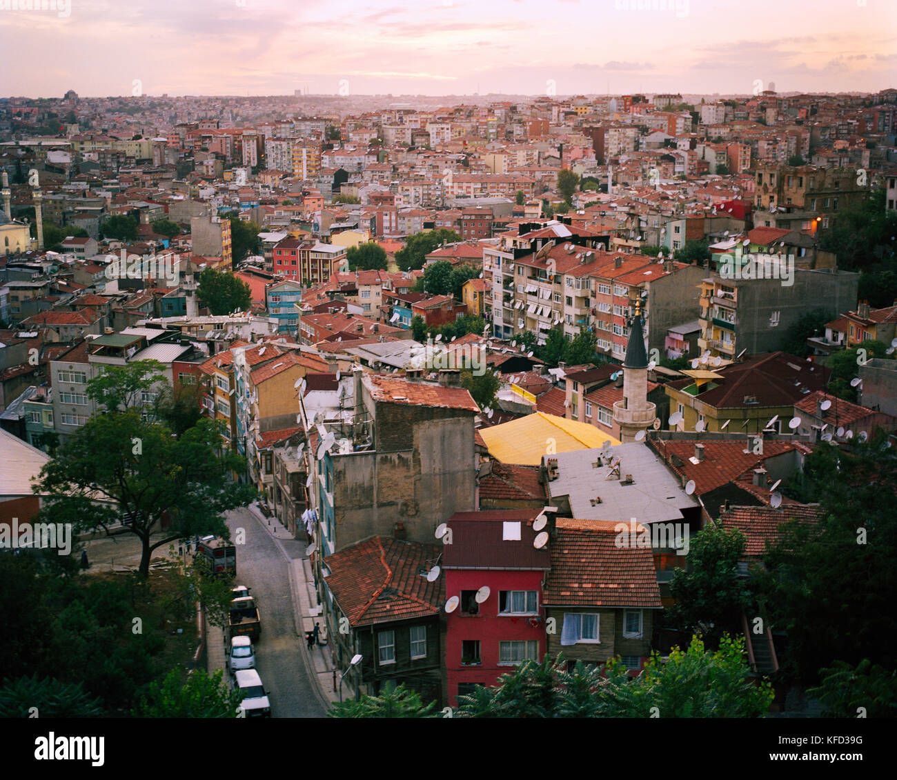 TURKEY, Istanbul, elevated view of Beyoglu District Stock Photo - Alamy