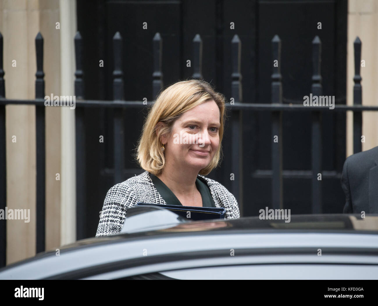 After their meeting with home secretary amber rudd hi-res stock ...