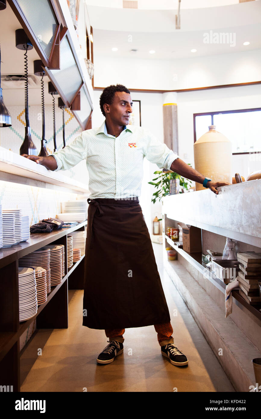 Bermuda Hamilton Portrait Of Chef Marcus Samuelsson At His Marcus Restaurant At The Hamilton