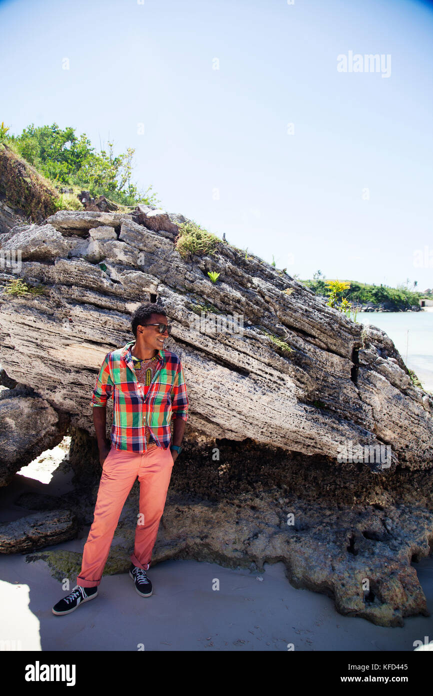 BERMUDA. Chef Marcus Samuelsson at the Princess Beach Club. Sheltered ...