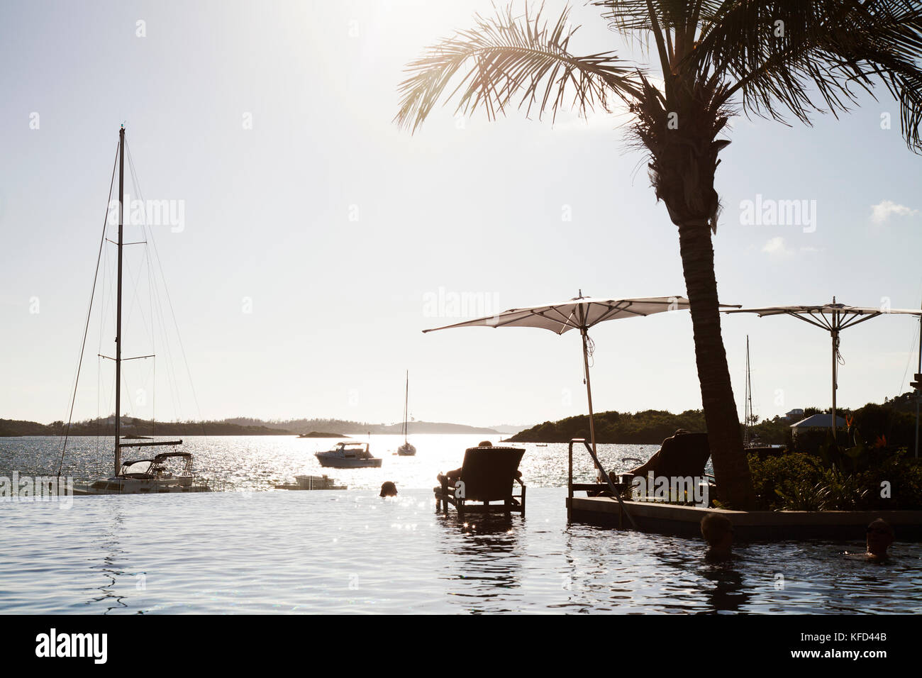 BERMUDA. The Infinity Pool at the Hamilton Princess & Beach Club Hotel ...