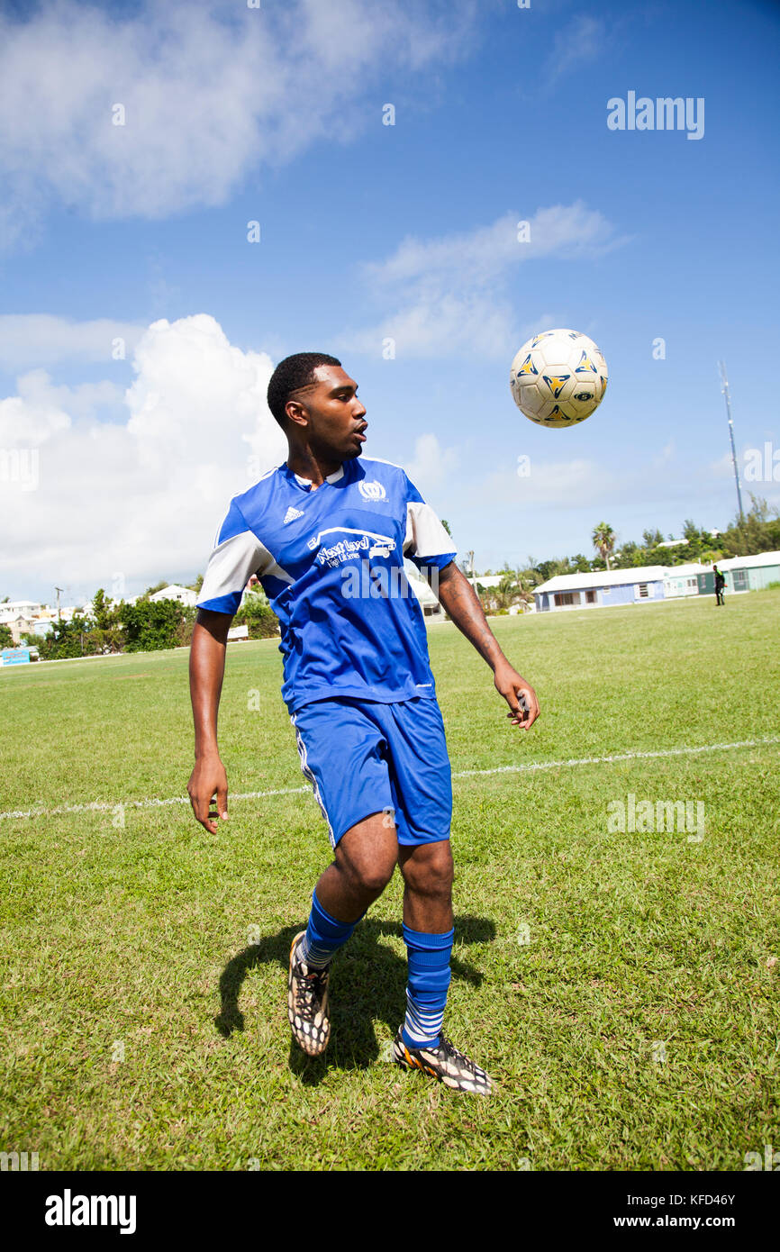 BERMUDA, South Hampton. South Hampton Rangers playing a game at the ...