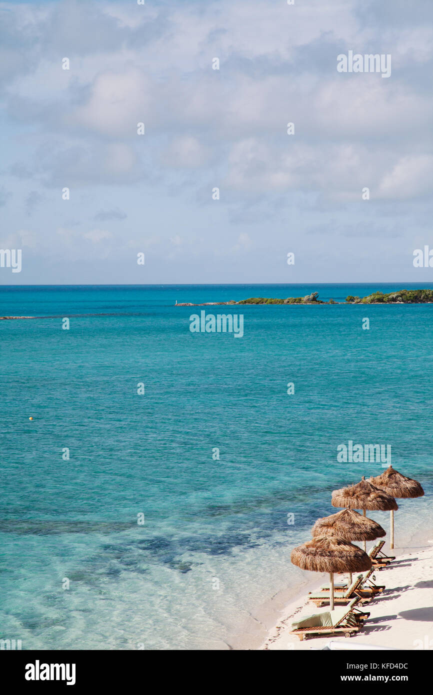 EXUMA, Bahamas. Private beach at the Fowl Cay Resort Stock Photo - Alamy