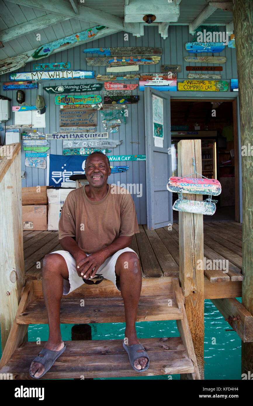 EXUMA, Bahamas. The Compass Cay Marina Stock Photo - Alamy