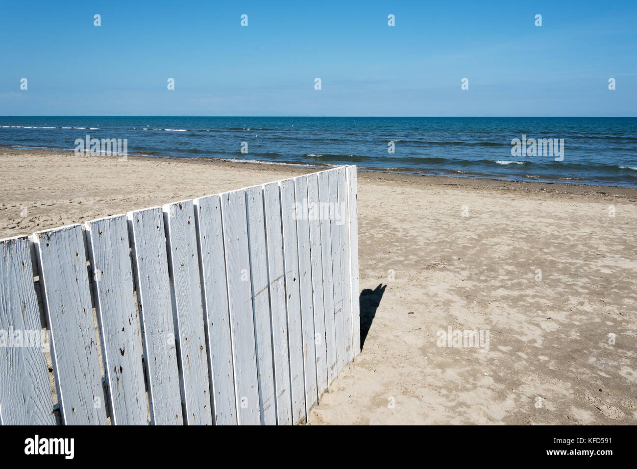 Fence on beach, Apulia, Italy Stock Photo - Alamy