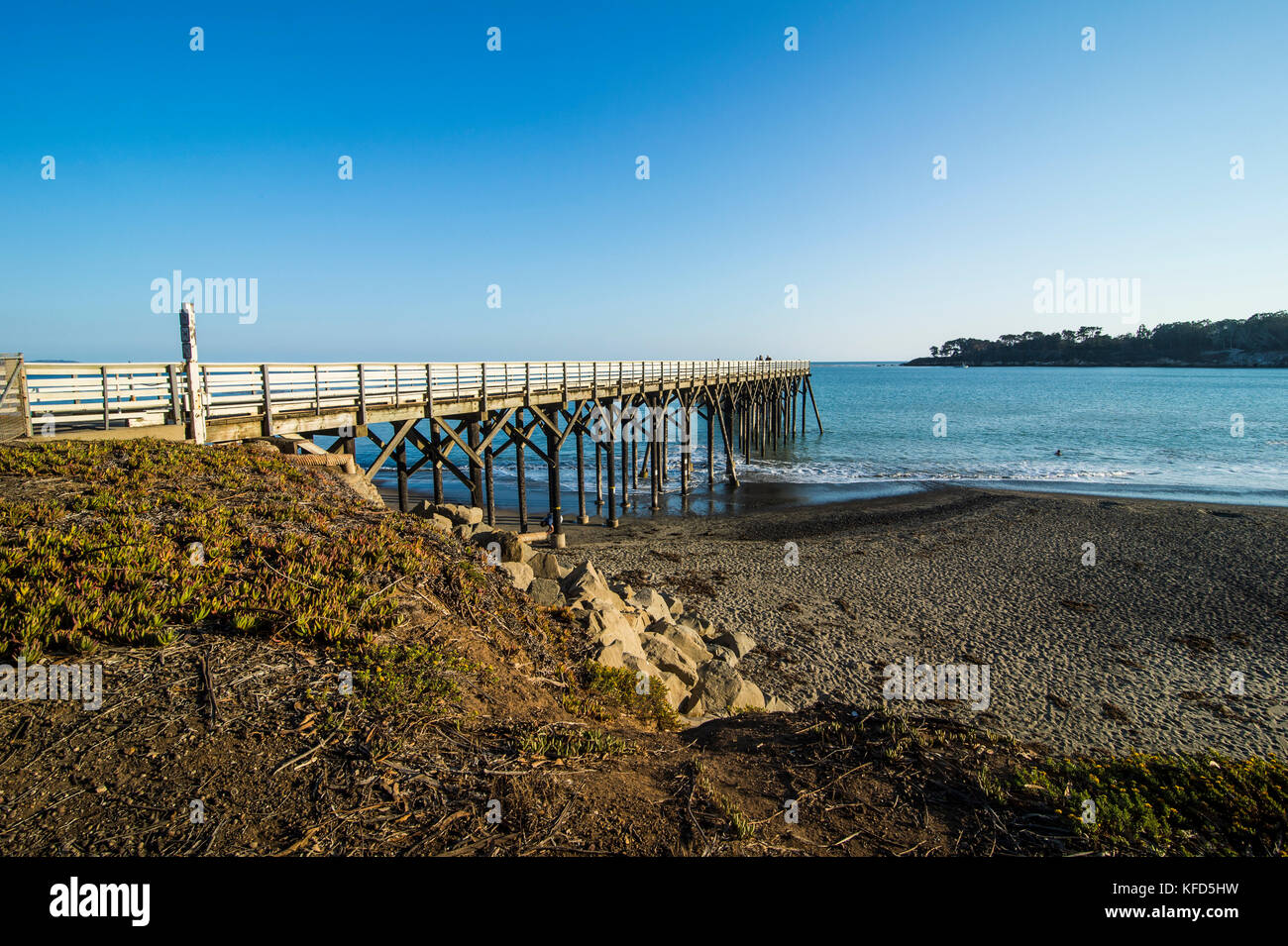 Long Pier At The Memorial State Beach Below Castle High Resolution ...