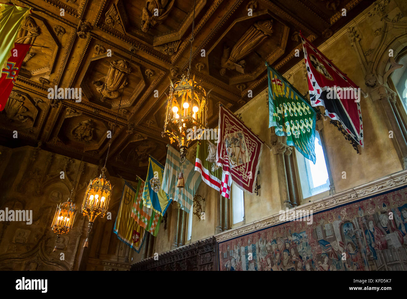 Dining hall of Hearst castle, Big Sur, California, USA Stock Photo - Alamy