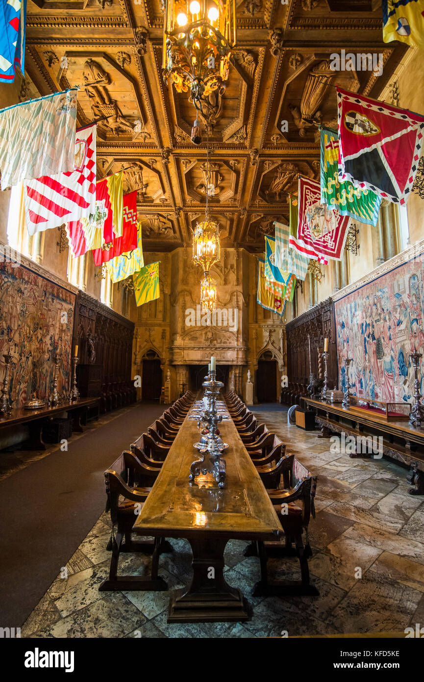 Dining hall of Hearst castle, Big Sur, California, USA Stock Photo - Alamy