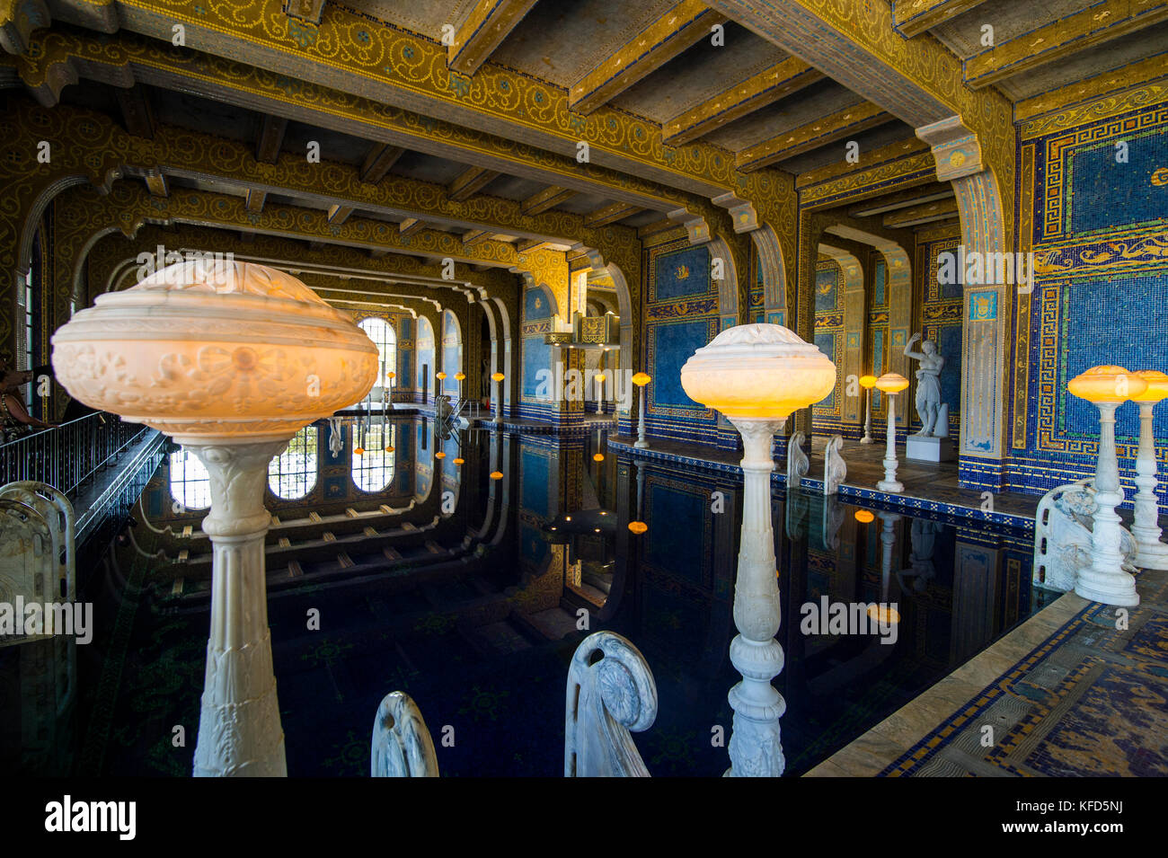 The roman indoor pool of the Hearst castle, Big Sur, California, USA ...