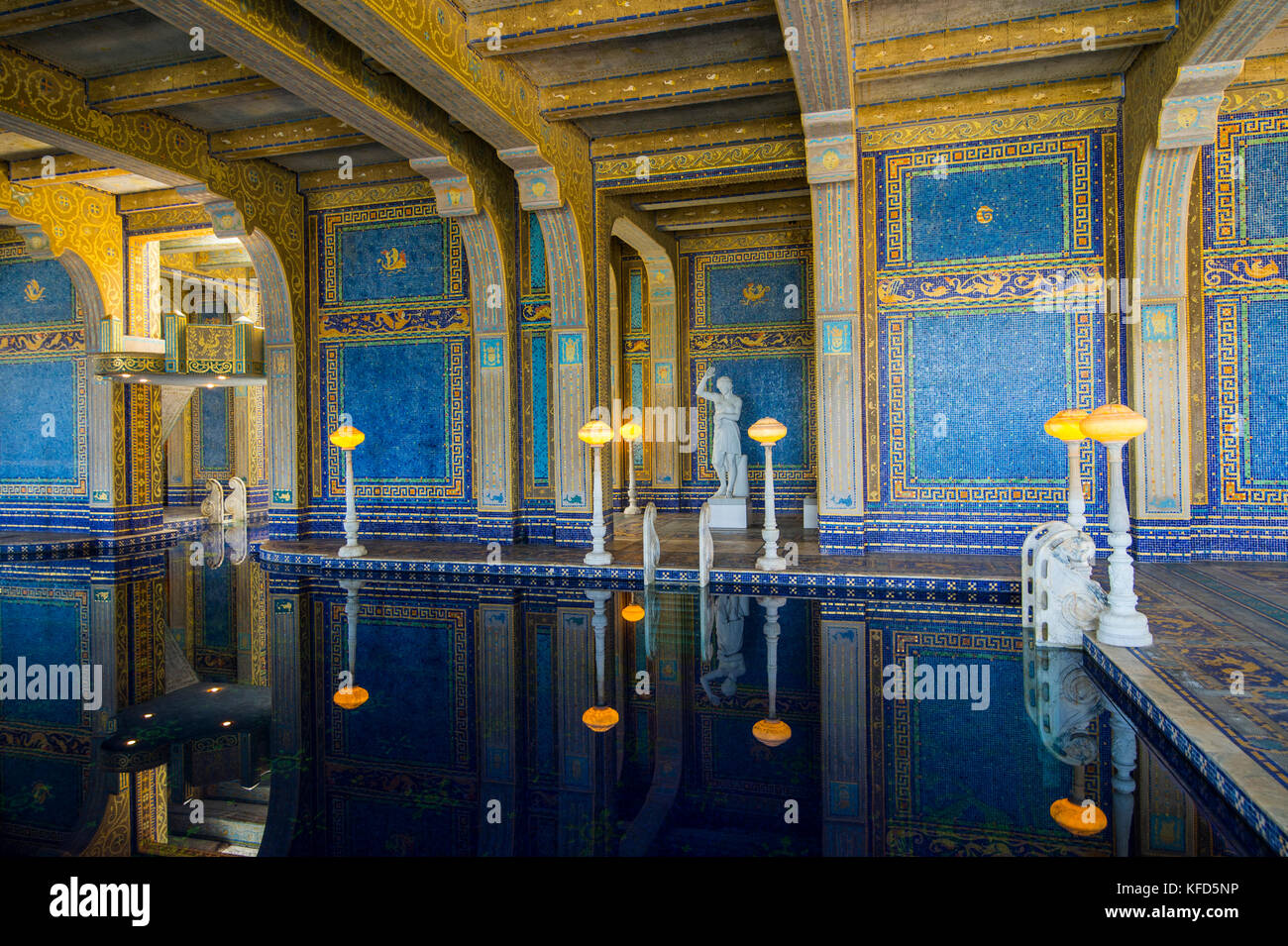 The roman indoor pool of the Hearst castle, Big Sur, California, USA ...