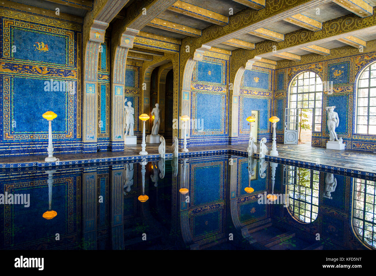 The roman indoor pool of the Hearst castle, Big Sur, California, USA ...