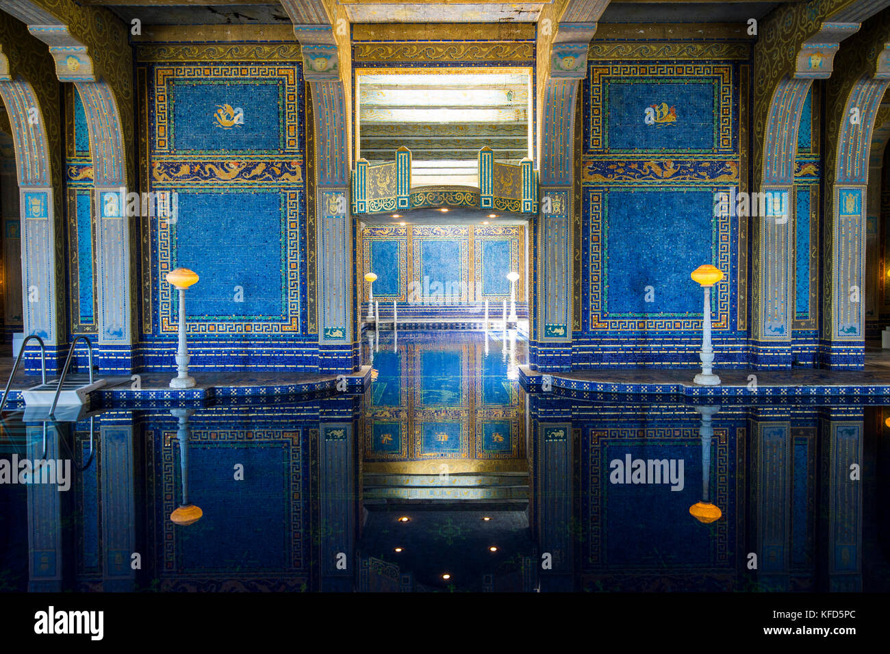 The roman indoor pool of the Hearst castle, Big Sur, California, USA ...