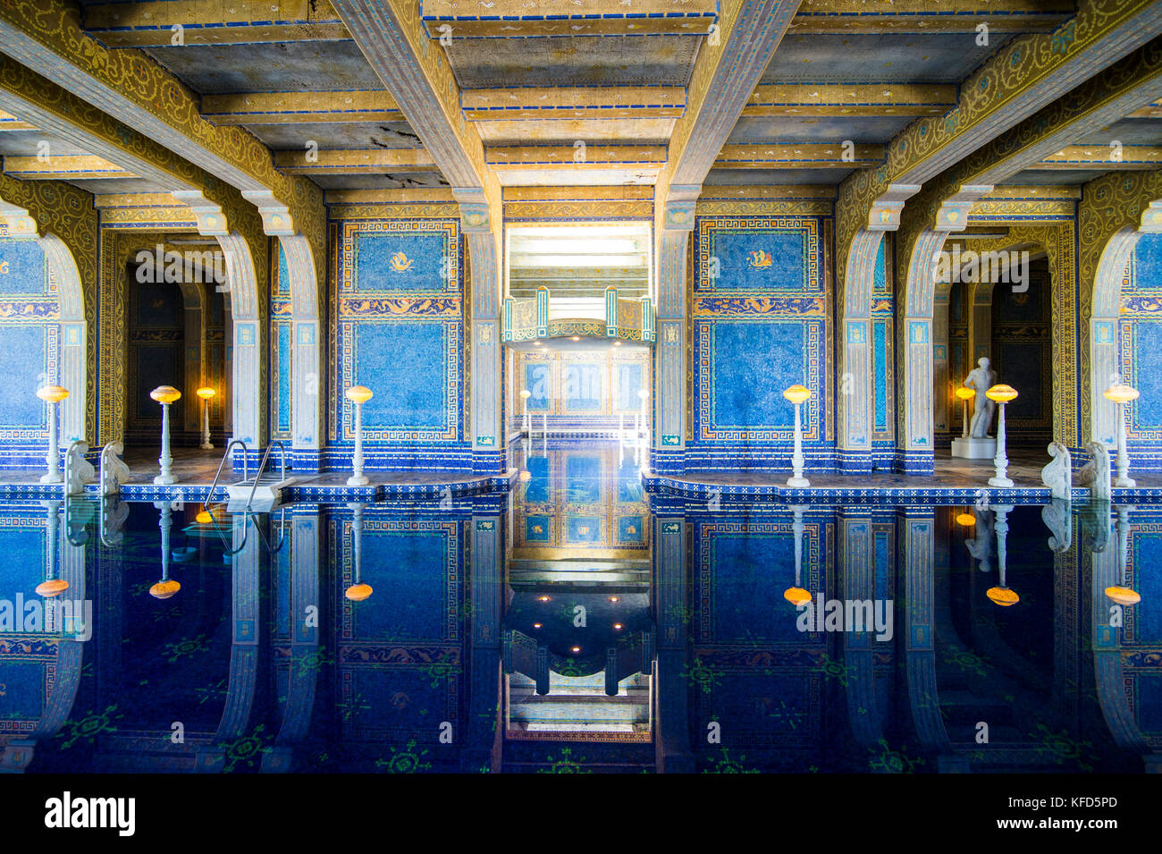 The roman indoor pool of the Hearst castle, Big Sur, California, USA ...