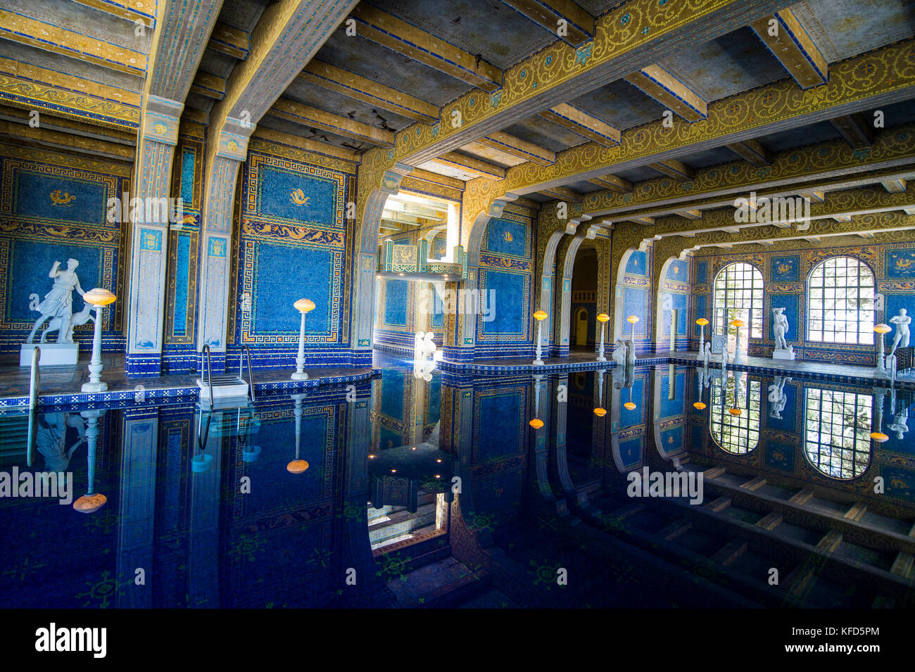 The roman indoor pool of the Hearst castle, Big Sur, California, USA ...